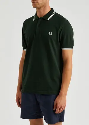 Fred Perry M3600 Piqué Cotton Polo Shirt - Dark Green