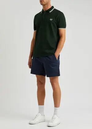 Fred Perry M3600 Piqué Cotton Polo Shirt - Dark Green