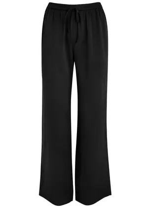 FLEUR OF ENGLAND Fleur Du Jour Silk-satin Pyjama Trousers - Black