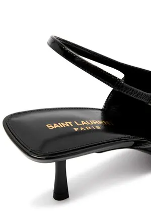 Saint Laurent Carine Slingback Pumps - Black