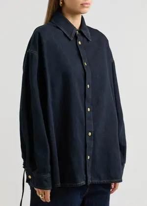 DARKPARK Keanu Ruched Denim Shirt