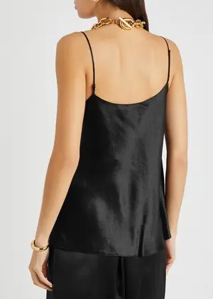 Vince Hammered Satin Camisole - Black