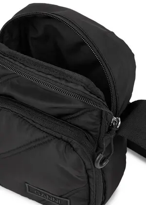 GANNI Mini Quilted Nylon Cross-body Pouch