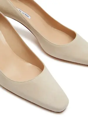 Manolo Blahnik Okkatopla 50 Suede Pumps