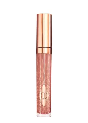 Charlotte Tilbury Collagen Lip Bath, Lip Gloss Full Look - Rosy Glow