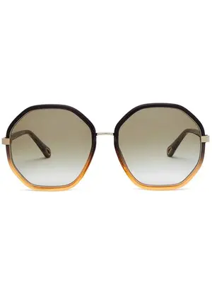 Chloé Two-tone Octagon-frame Sunglasses