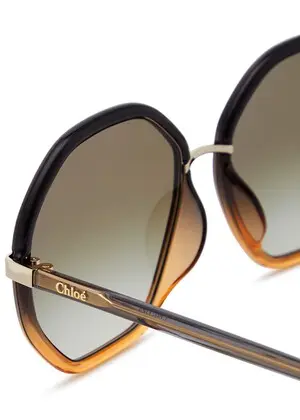 Chloé Two-tone Octagon-frame Sunglasses