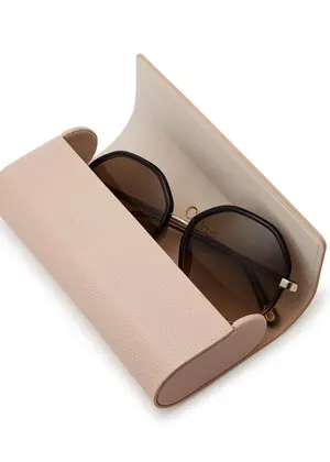 Chloé Two-tone Octagon-frame Sunglasses