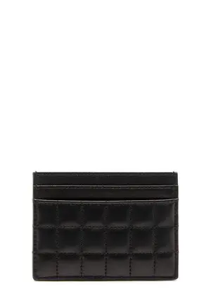 Saint Laurent Quilted Leather Card Holder - Black