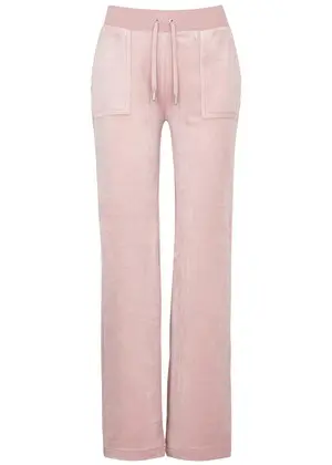 Juicy Couture Del Ray Logo Velour Sweatpants
