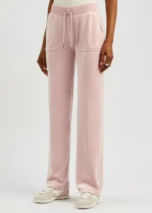 Juicy Couture Del Ray Logo Velour Sweatpants