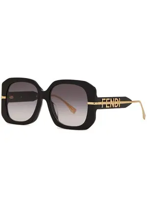 Fendi Graphy Square-frame Sunglasses - Black