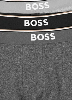 BOSS Stretch-cotton Boxer Trunks - Grey