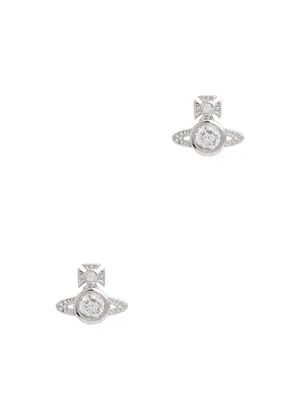 VIVIENNE WESTWOOD London Crystal Orb Stud Earrings - Silver