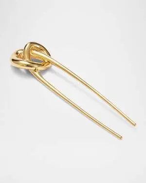 LELET NY Glossy Knotted Brass Hair Pin - Gold