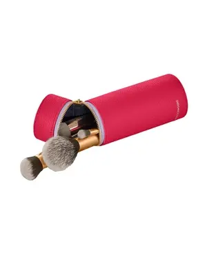MAISON DE SABRE Leather Brush Case - Fuchsia Lavender
