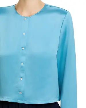LESET Crewneck Cardigan - Skye