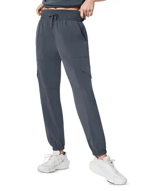 Spanx On The Move Cargo Jogger Pants - Dark Storm