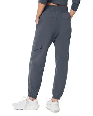Spanx On The Move Cargo Jogger Pants - Dark Storm