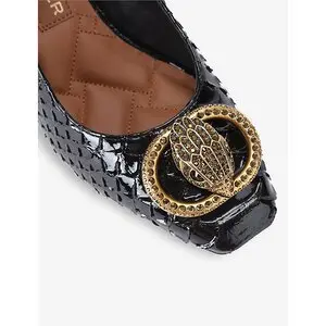Kurt Geiger Block-heel Faux-leather Slingbacks