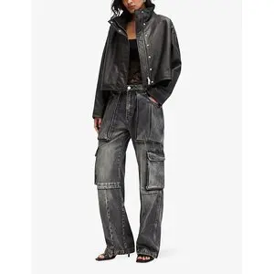 ALLSAINTS Ryder Funnel-neck Leather Jacket - Black
