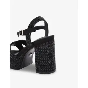 Kurt Geiger Fleur Bead-embellished Platform-heel Woven Sandals