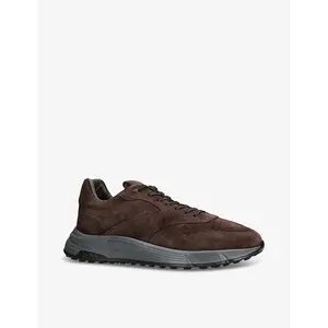 Hogan Hyperlight Branded Suede Low-top Trainers - Dark Brown