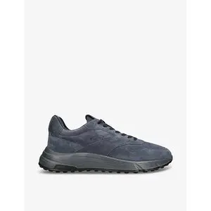Hogan Hyperlight Branded Suede Low-top Trainers - Navy