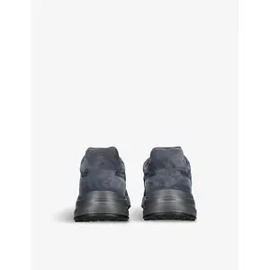 Hogan Hyperlight Branded Suede Low-top Trainers - Navy