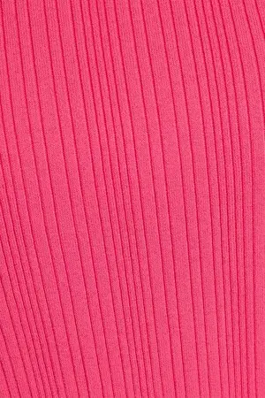 FRAME Cutout Ribbed-knit Midi Dress