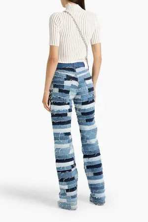 FRAME Le Jane Atelier Patchwork Straight-leg Jeans