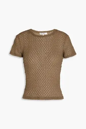 FRAME Stretchlace Top - Light Brown