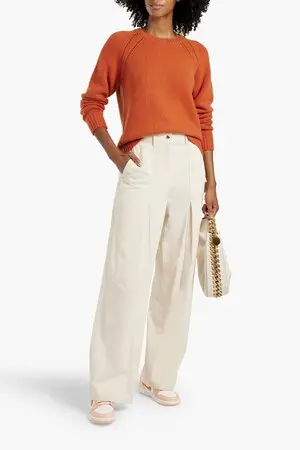 Autumn Cashmere Knitted Sweater - Orange