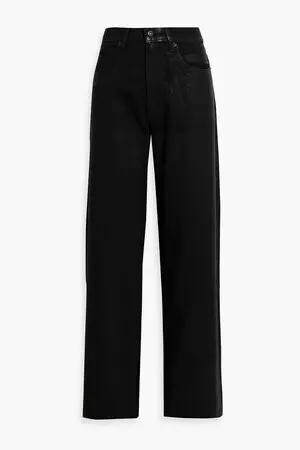 SLVRLAKE Devon Coated High-rise Straight-leg Jeans