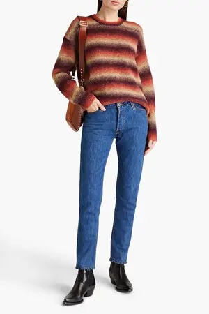 RE/DONE Striped Wool-blend Sweater
