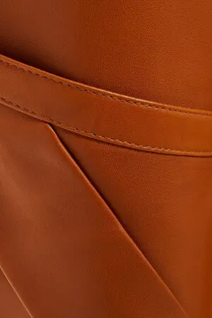 Acne Studios Pleated Tapered Leather Pants