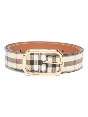 Burberry Vintage Check Leather Belt - Neutrals