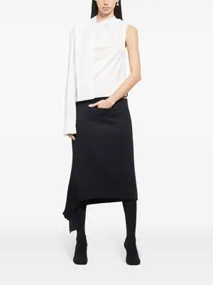 COURREGES Asymmetric Off-shoulder T-shirt - White