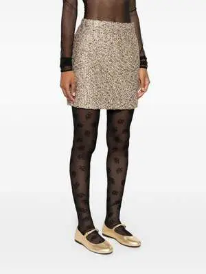 Alessandra Rich Lurex Tweed Mini Skirt