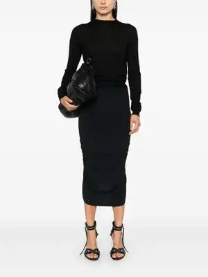 Rick Owens Crepe Midi Skirt