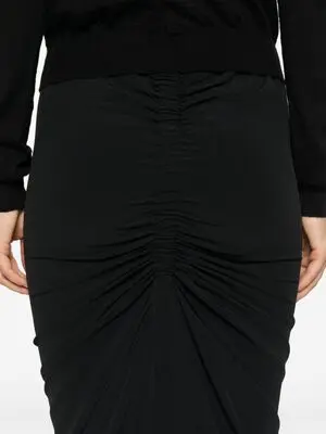 Rick Owens Crepe Midi Skirt