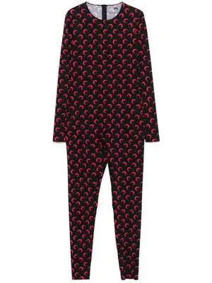 MARINE SERRE Moon-print Jumpsuit - Black