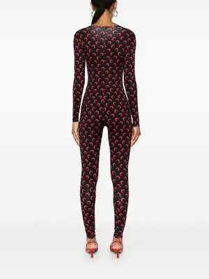 MARINE SERRE Moon-print Jumpsuit - Black