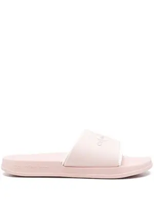 Calvin Klein Logo-embossed Slides - Pink