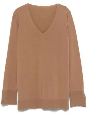 LE TRICOT PERUGIA V-neck Sweater - Brown