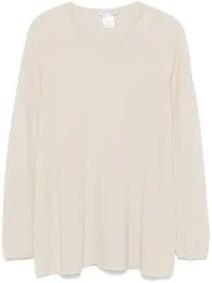 LE TRICOT PERUGIA Rolled-trim Sweater - Neutrals