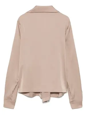 D.exterior Gathered-detail Blouse