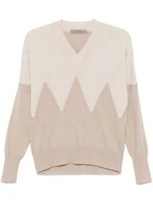 D.exterior Argyle-check Sweater - Neutrals