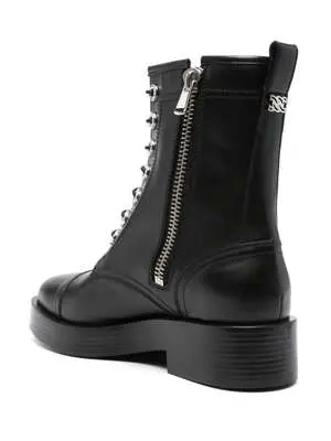 Casadei Leather Combat Boots