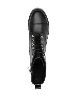 Casadei Leather Combat Boots